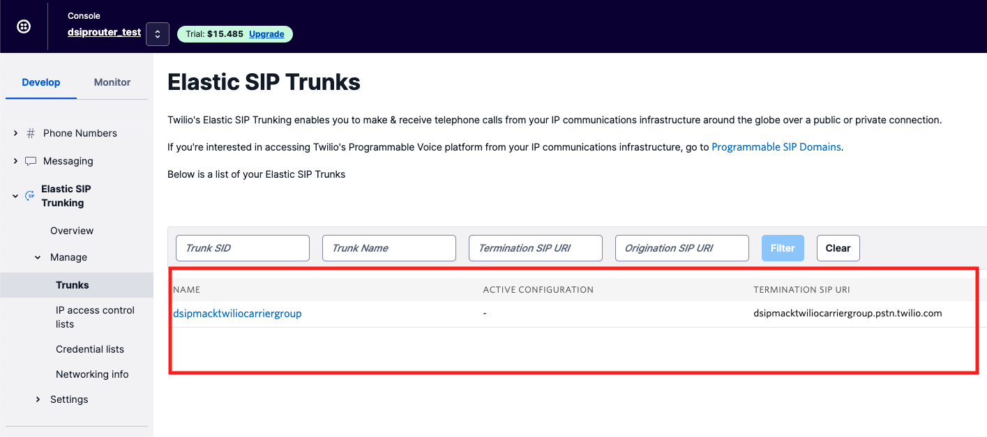 dSIPRouter and Twilio Elastic Trunking Integration – dOpenSource